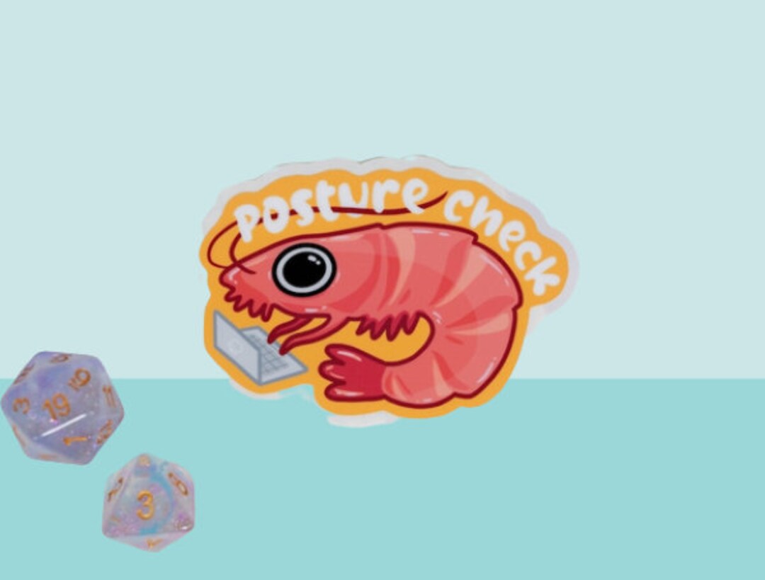 Beautiful Shrimp Vinyl Sticker Funny-cute Kawaii for Bullet Laptop ...