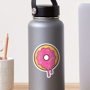 DELICIOUS DONUT DRIPPING Vinyl Sticker Laptop Sticker, Water Bottle ...