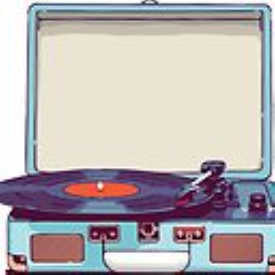 Blue Vinyl Record Player Sticker - Etsy