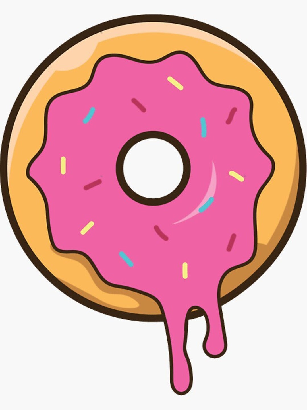 DELICIOUS DONUT DRIPPING Vinyl Sticker Laptop Sticker, Water Bottle ...