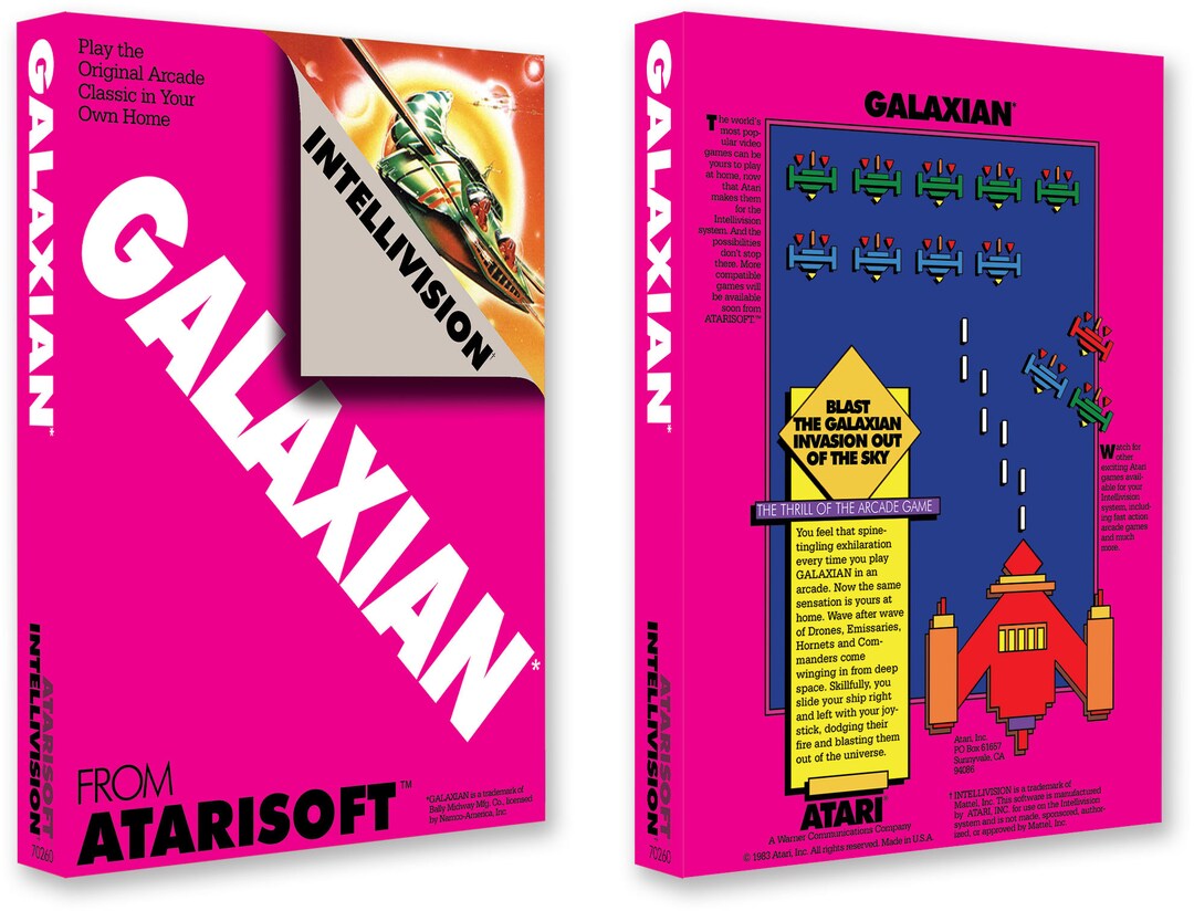 Galaxian (box for the Mattel Intellivision Game) - Etsy