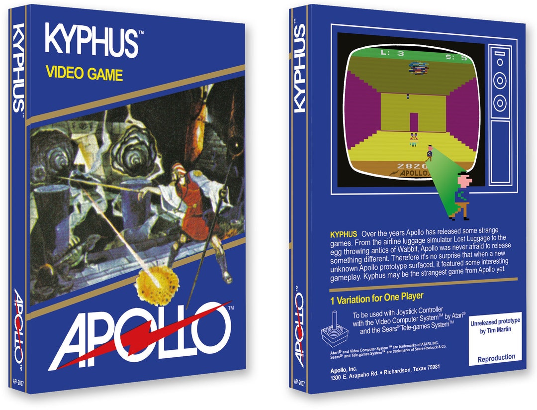 Kyphus (box for the Atari 2600 Game) - Etsy