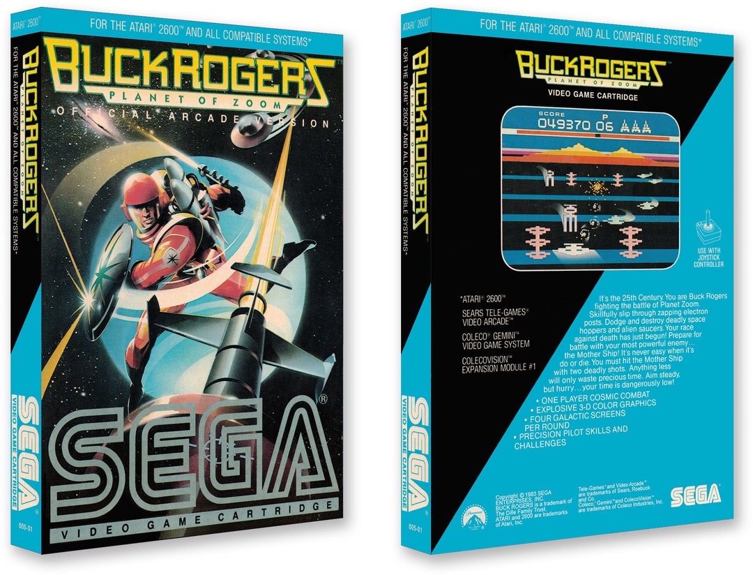 Buck Rogers (box for the Atari 2600 Game) - Etsy
