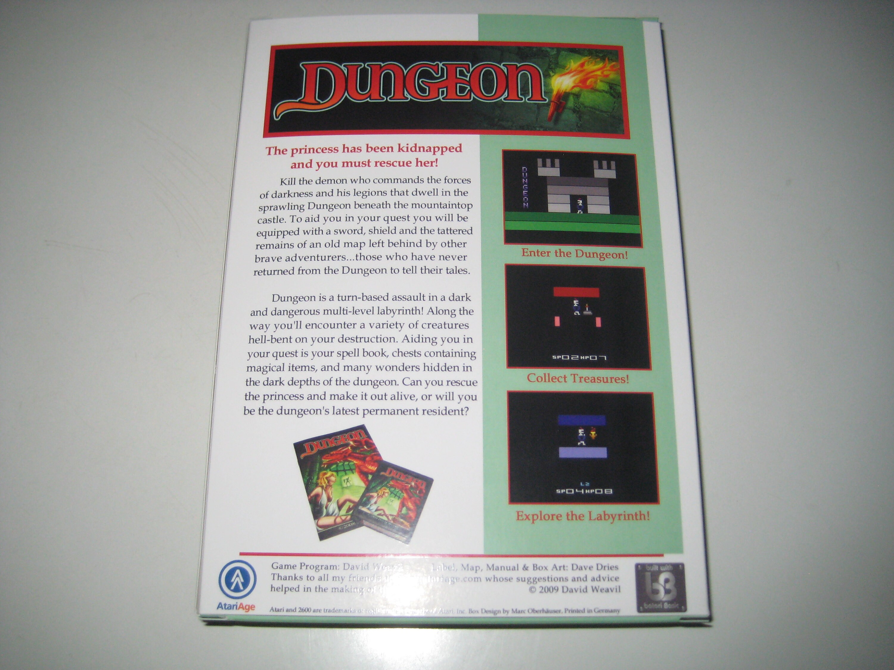 Dungeon (box for the Atari 2600 Game) - Etsy UK