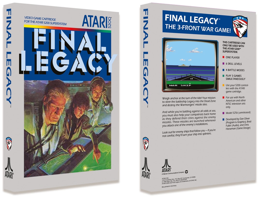 Final Legacy (box for the Atari 5200 Game) - Etsy