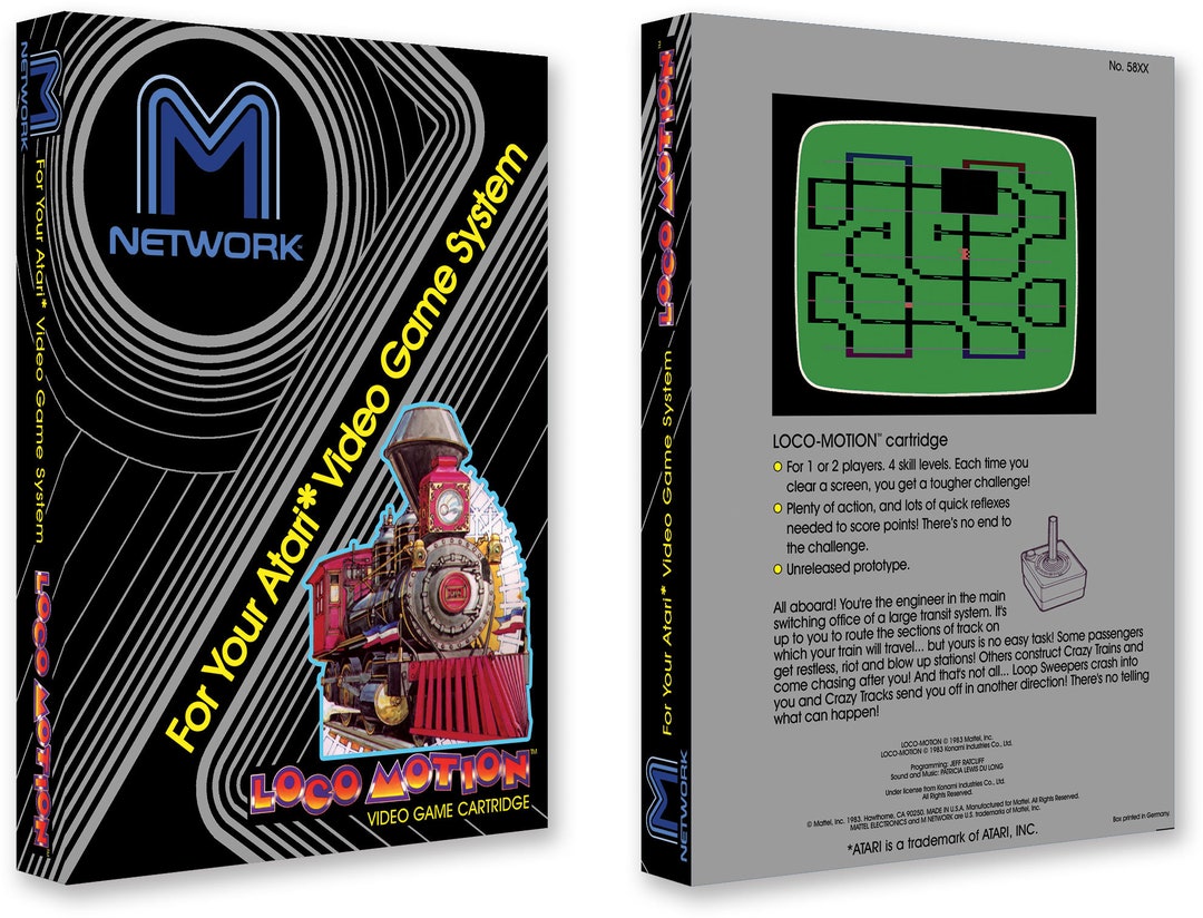 Loco-motion (box for the Atari 2600 Game) - Etsy