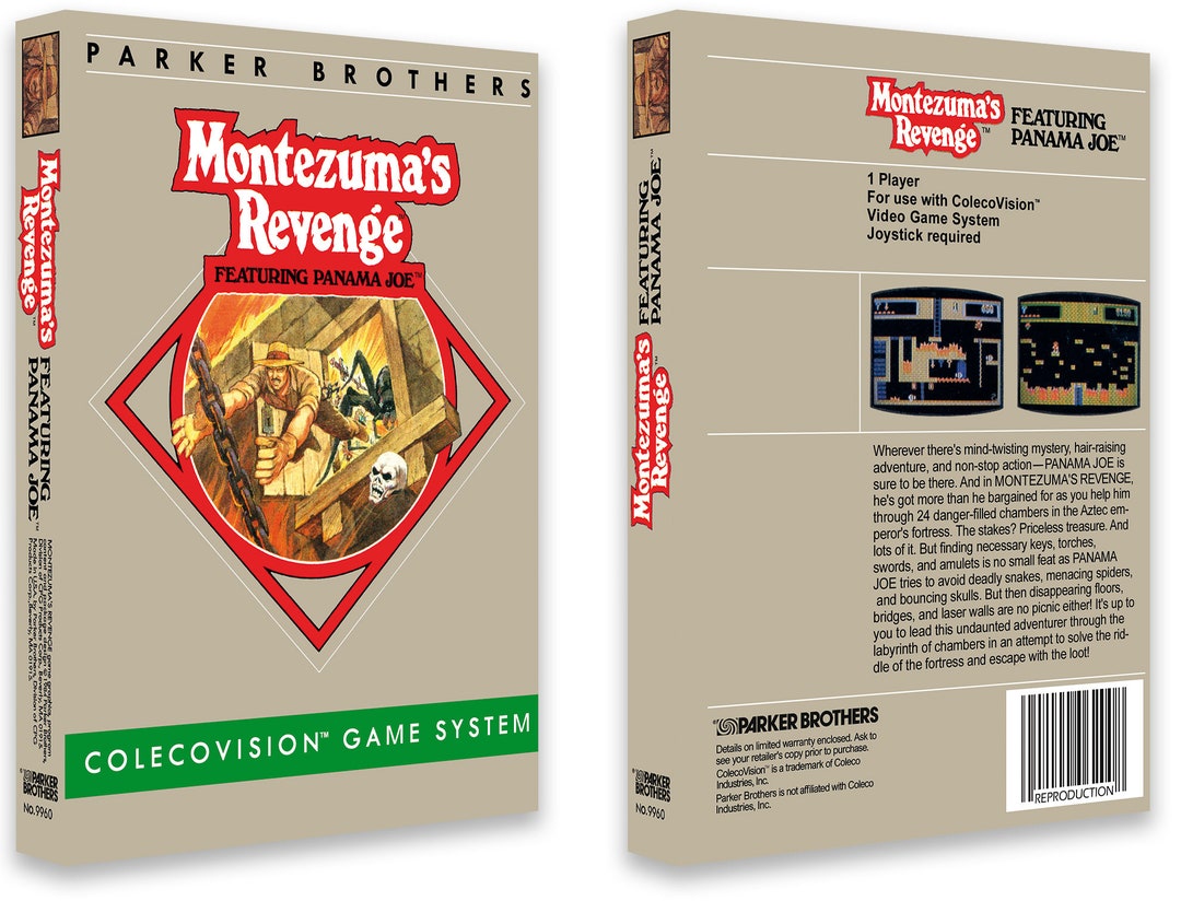 Montezuma's Revenge (box for the Colecovision Game) - Etsy