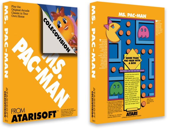 Mme Pac-Man Boîte pour le jeu ColecoVision - Etsy France