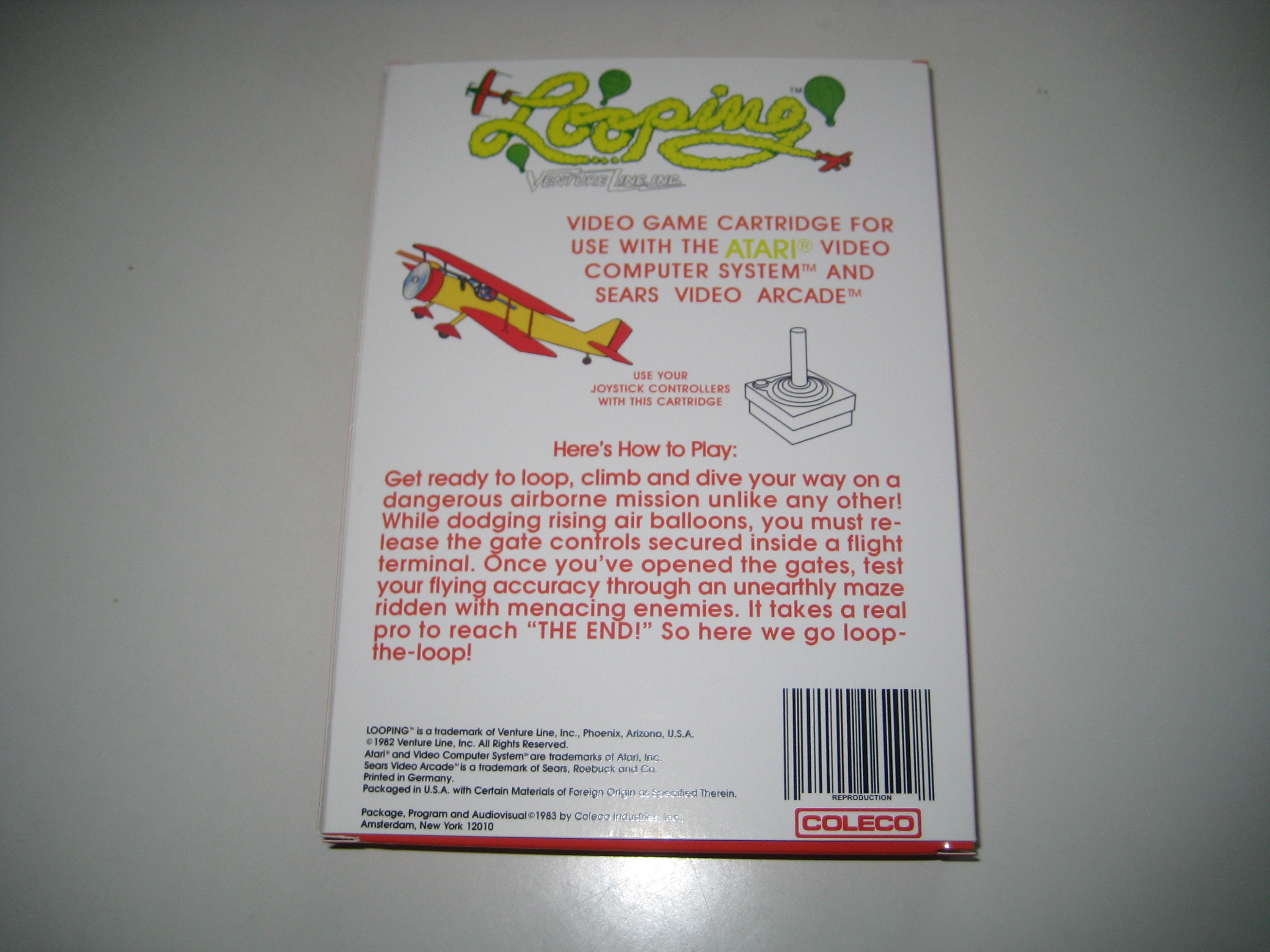 Looping (box for the Atari 2600 Game) - Etsy UK