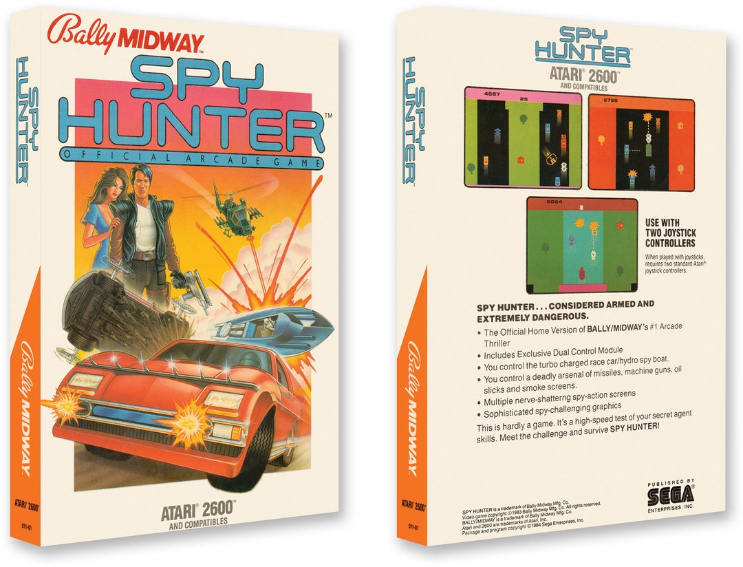 Spy Hunter (box for the Atari 2600 Game) - Etsy
