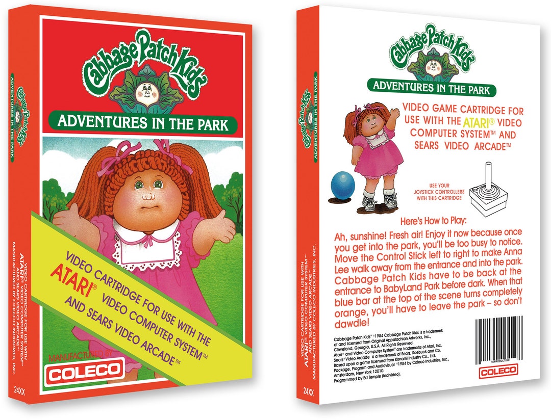 Cabbage Patch Kids: Adventures in the Park (box for the Atari 2600 Game ...