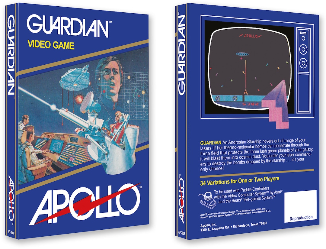 Guardian (box for the Atari 2600 Game) - Etsy
