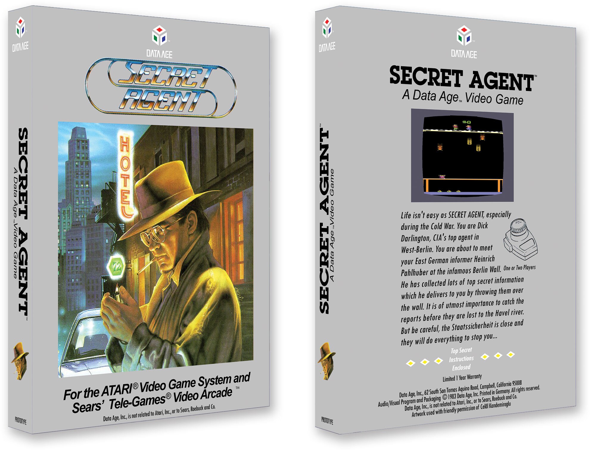 Secret Agent box for the Atari 2600 Game - Etsy