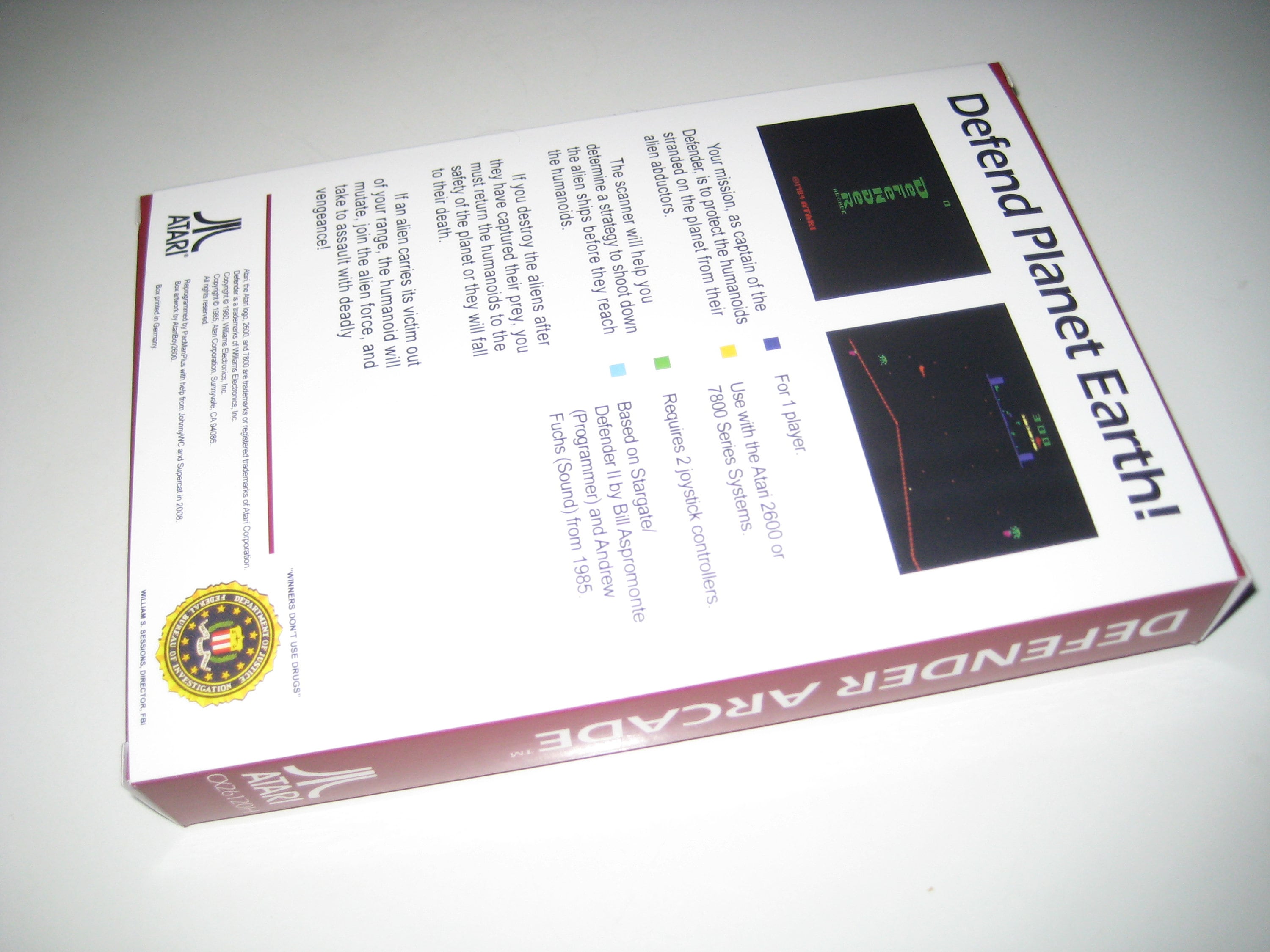 Defender Arcade box for the Atari 2600 Game | Etsy