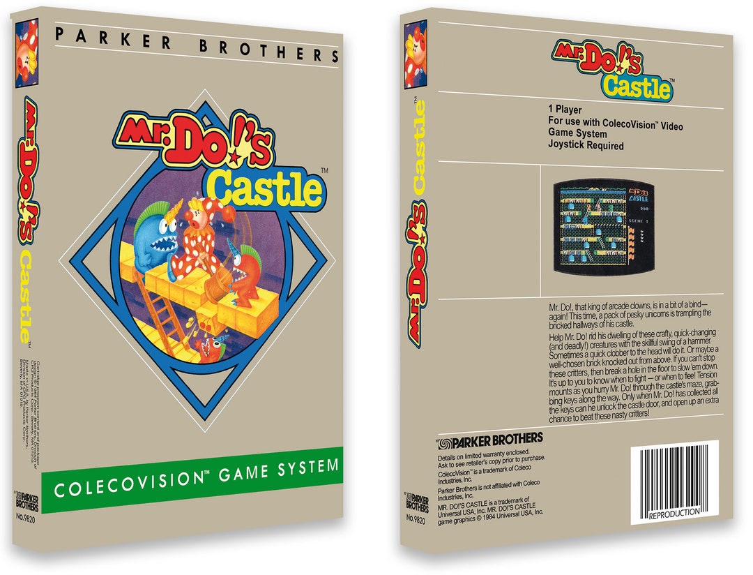 Mr. Do!'s Castle (box for the Colecovision Game) - Etsy