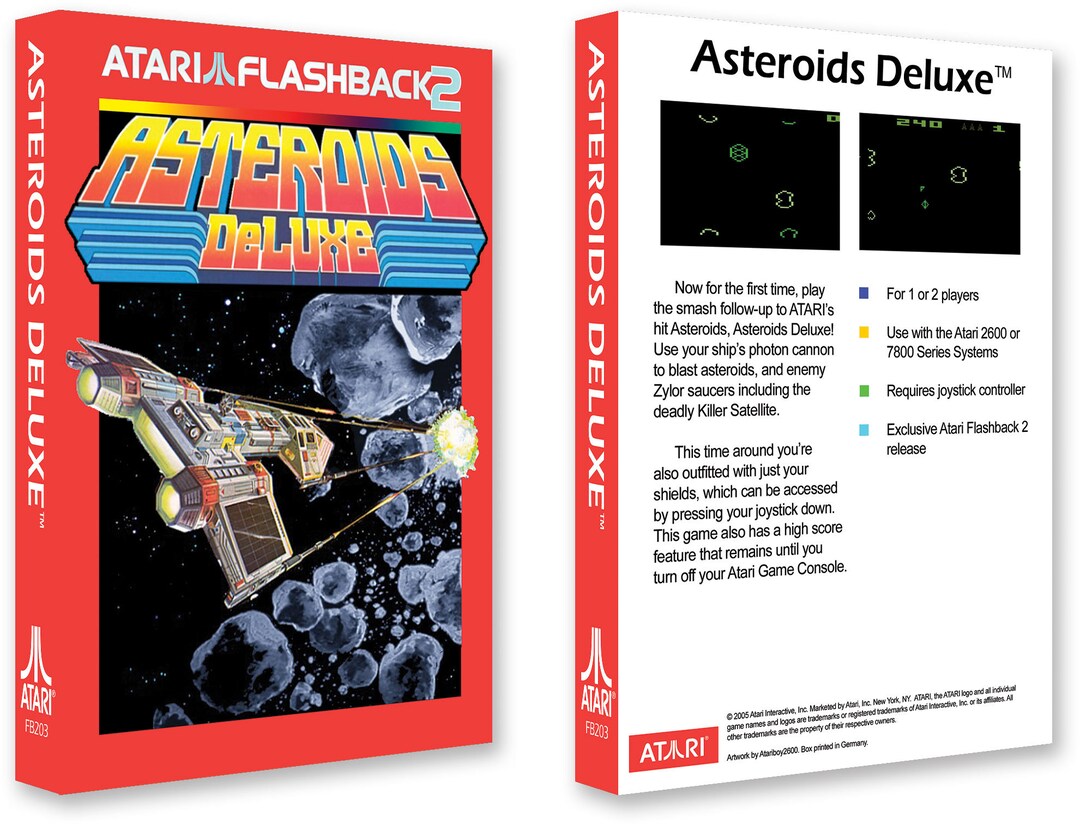 Asteroids Deluxe (box for the Atari 2600 Game) - Etsy