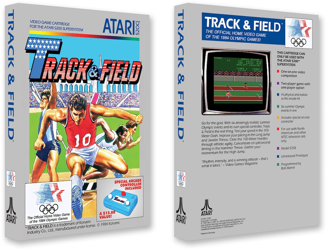 Track & Field (box for the Atari 5200 Game) - Etsy
