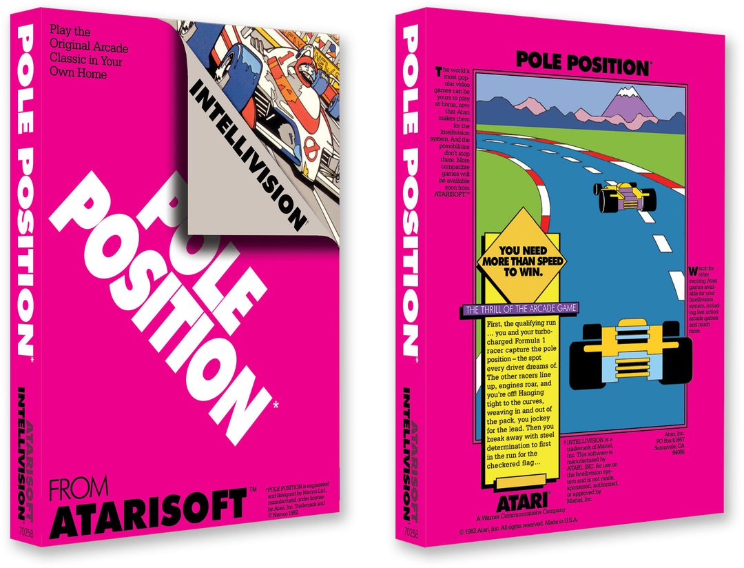 Pole Position (box for the Mattel Intellivision Game) - Etsy