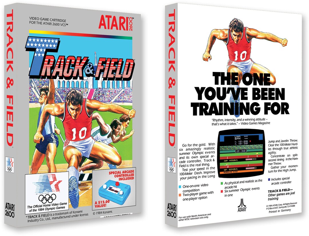 Track & Field (box for the Atari 2600 Game) - Etsy