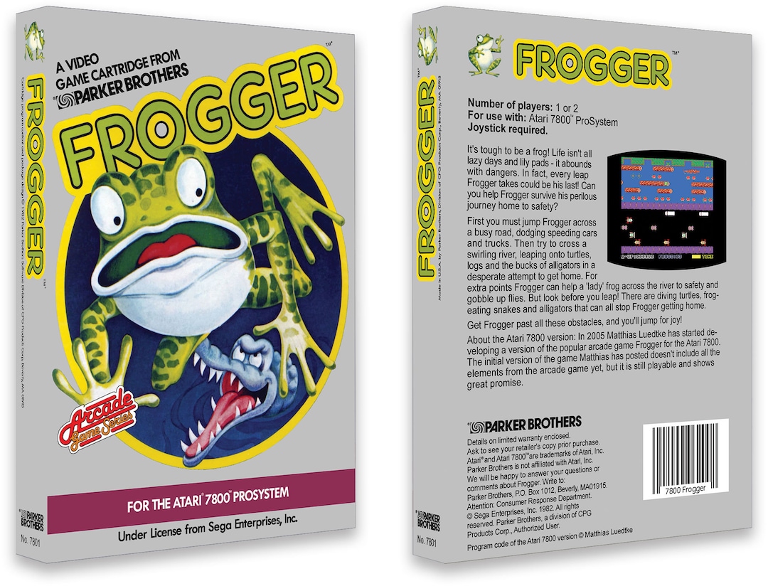 Frogger (box for the Atari 7800 Game) - Etsy