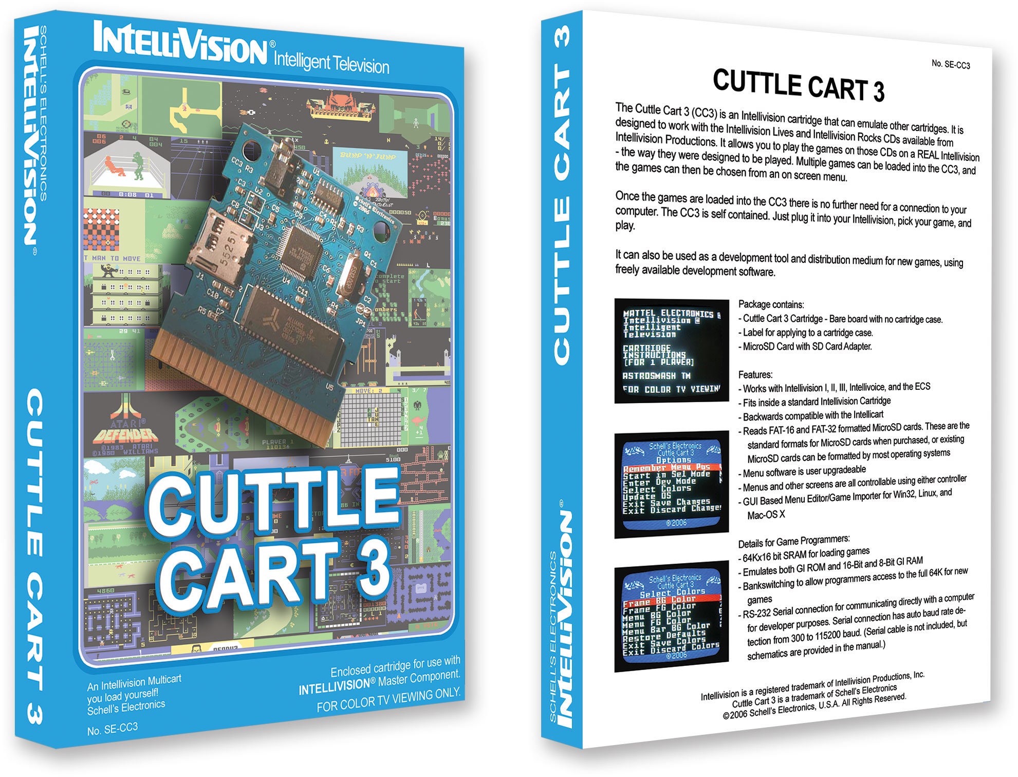 Cuttle Cart 3 box for the Mattel Intellivision Game - Etsy
