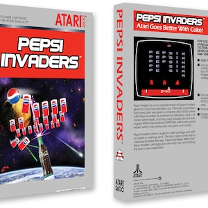 Pepsi Invaders (box for the Atari 2600 Game) - Etsy
