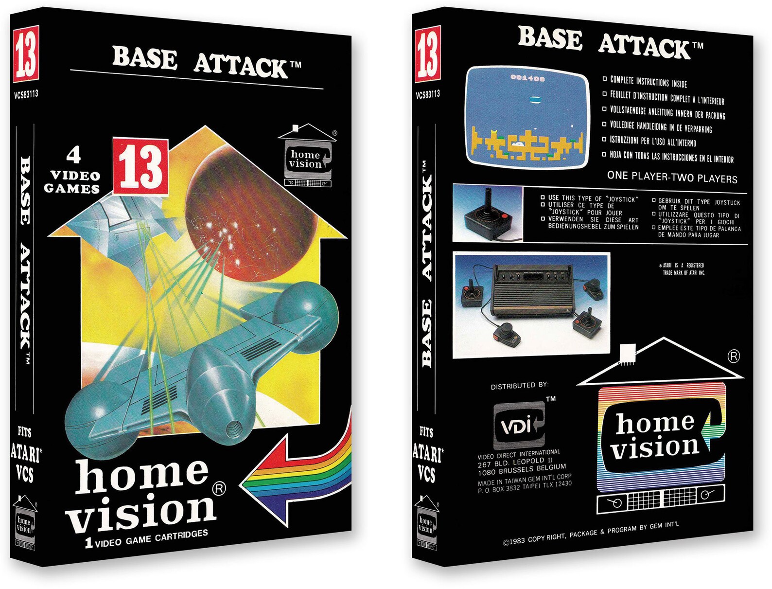 Base Attack box for the Atari 2600 Game | Etsy