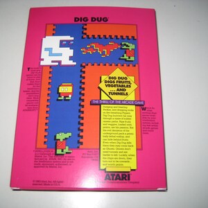 Dig Dug (box for the Mattel Intellivision Game) - Etsy