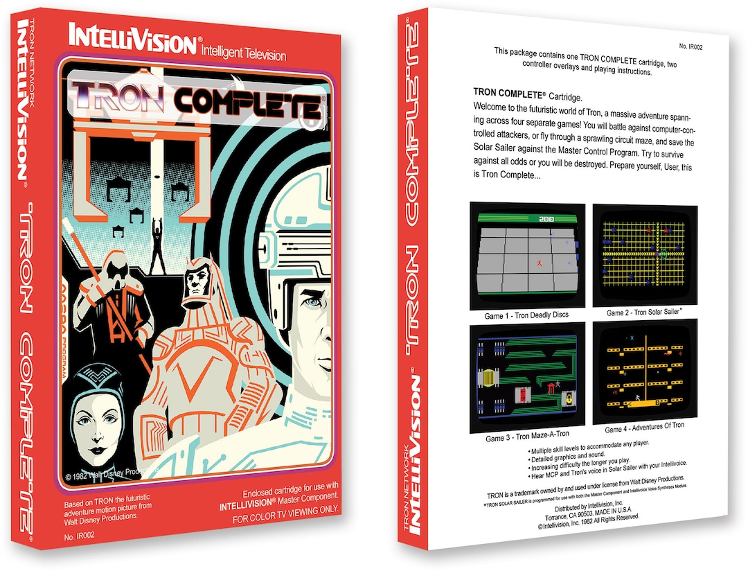 Tron Complete V2 (box for the Mattel Intellivision Game) - Etsy