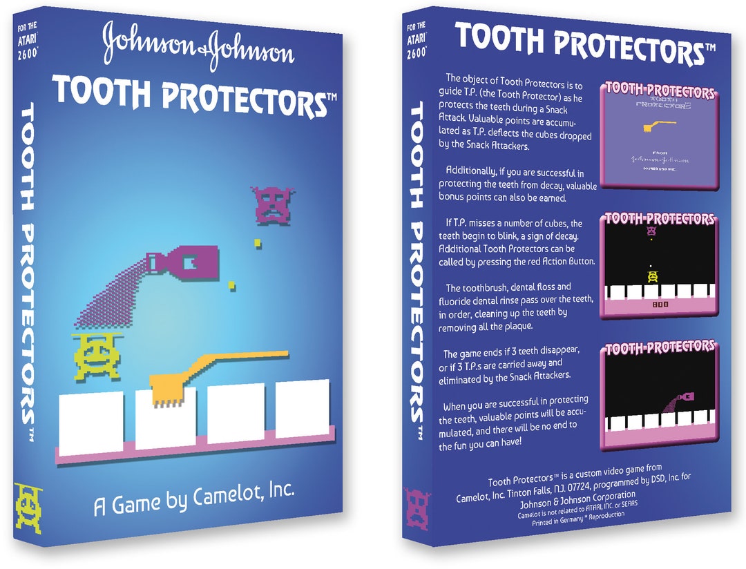 Tooth Protectors (box for the Atari 2600 Game) - Etsy