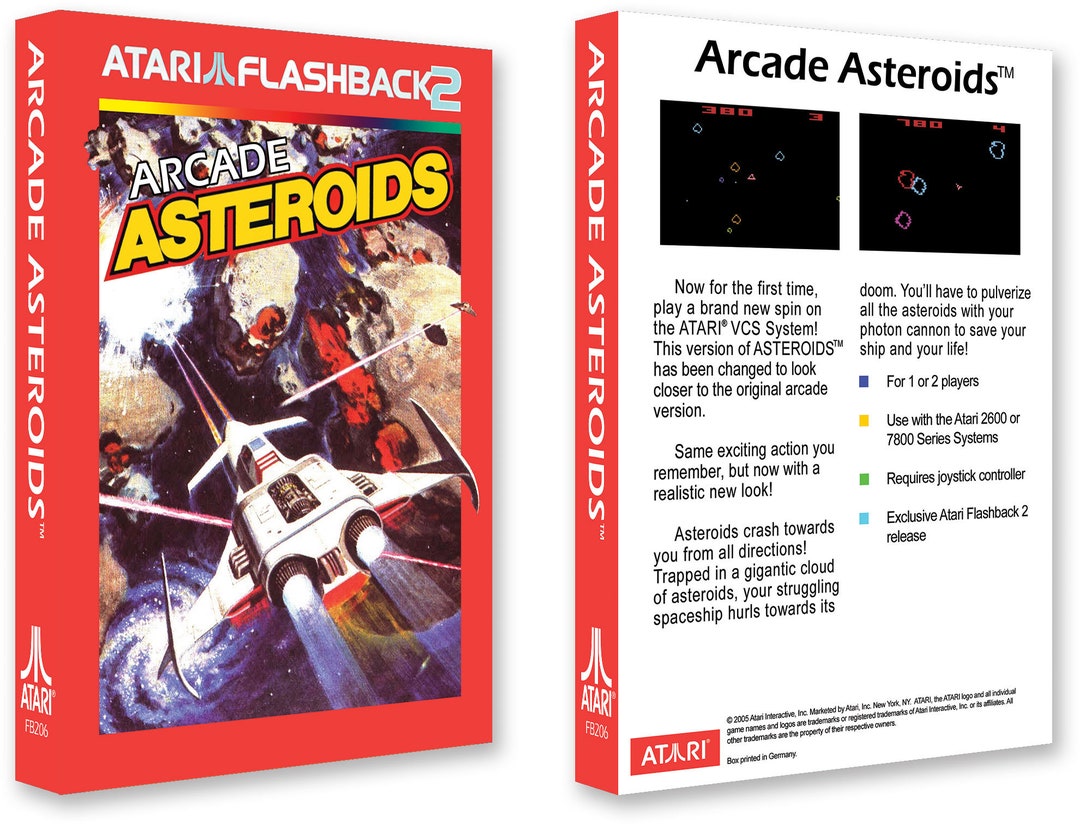 Arcade Asteroids (box for the Atari 2600 Game) - Etsy