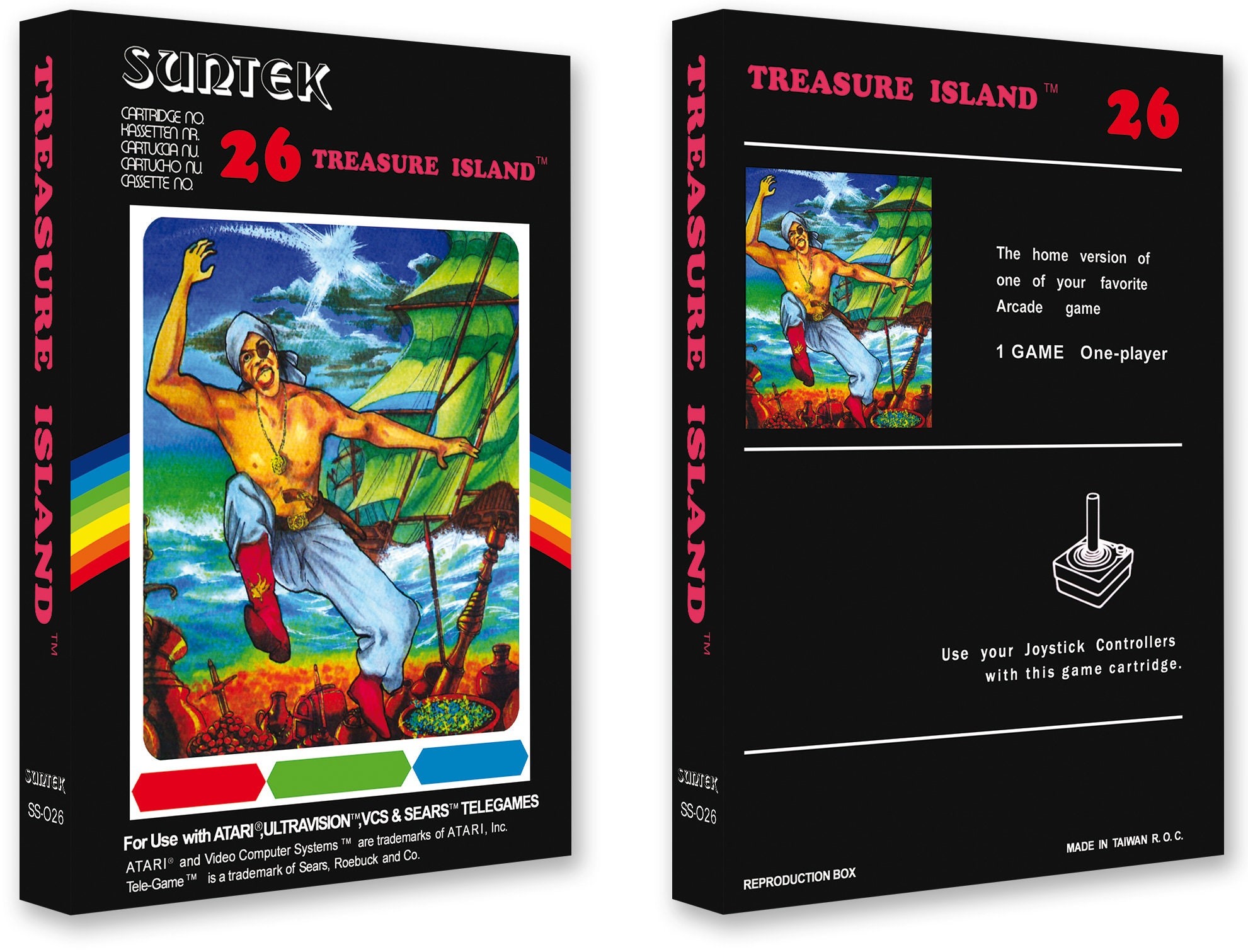 Treasure Island box for the Atari 2600 Game - Etsy