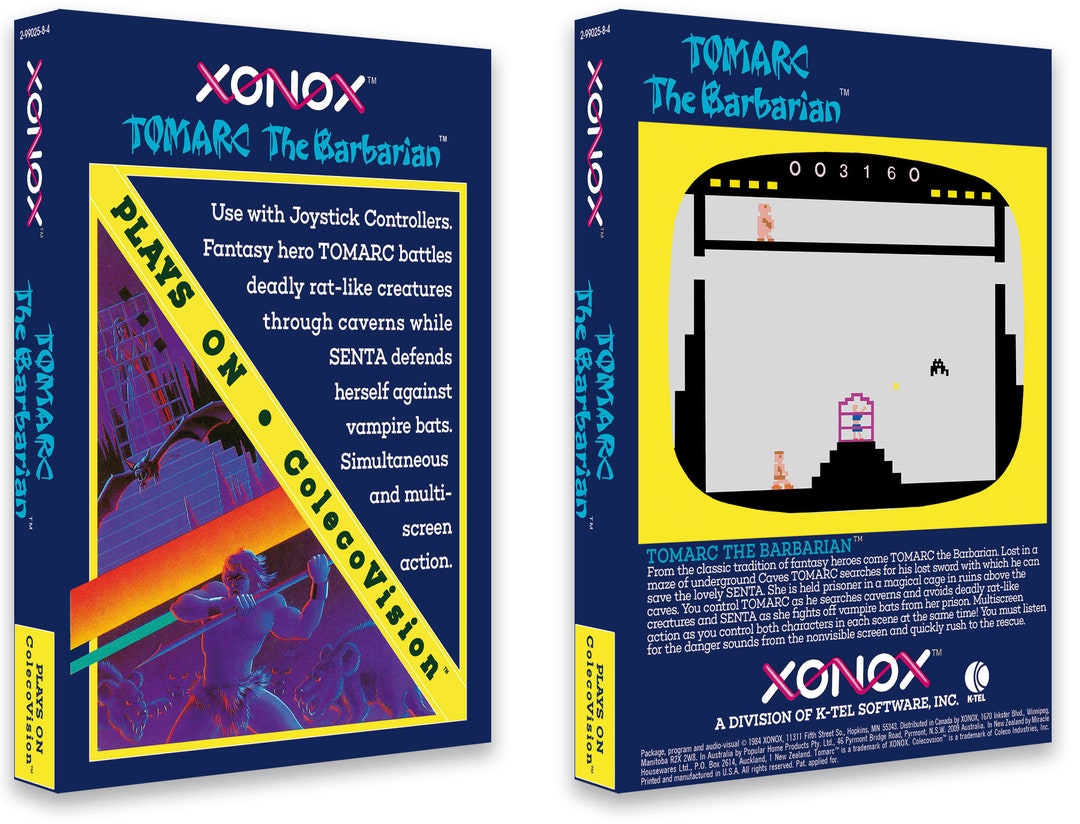 Tomarc the Barbarian (box for the Colecovision Game) - Etsy