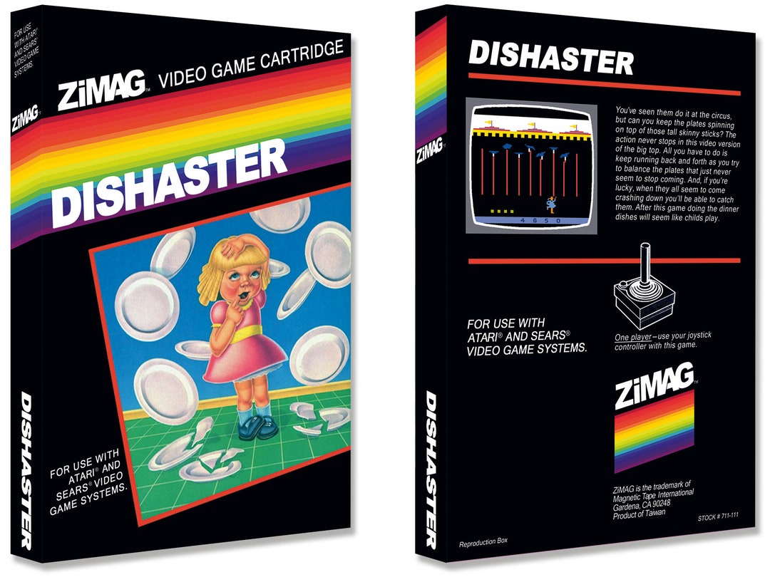 Dishaster (box for the Atari 2600 Game) - Etsy