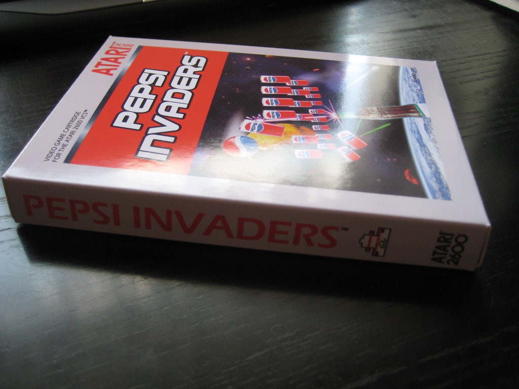 Pepsi Invaders box for the Atari 2600 Game | Etsy