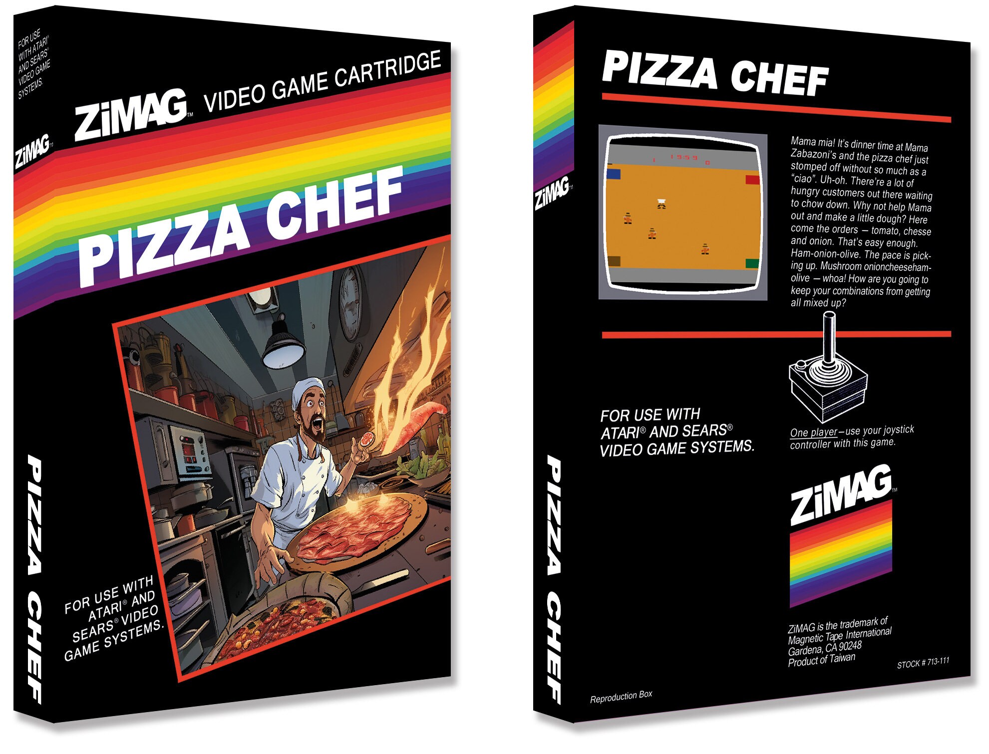 Pizza Chef (box for the Atari 2600 Game) - Etsy