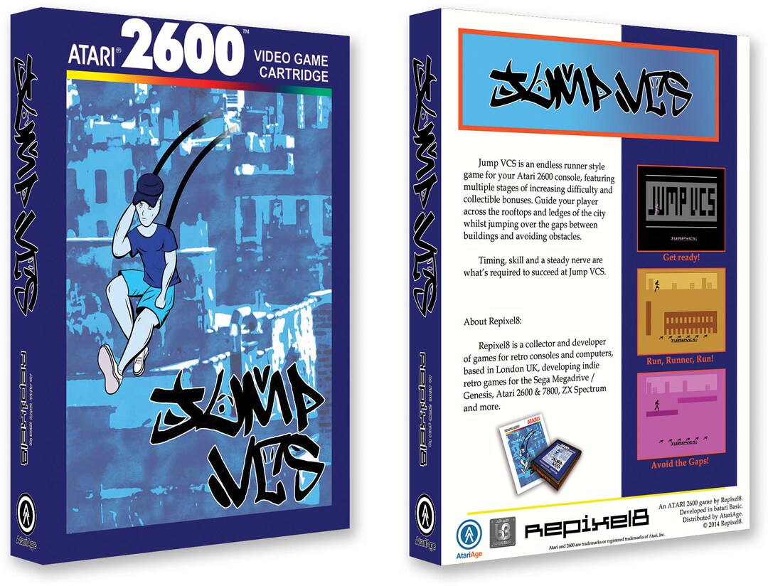 Jump VCS (box for the Atari 2600 Game) - Etsy