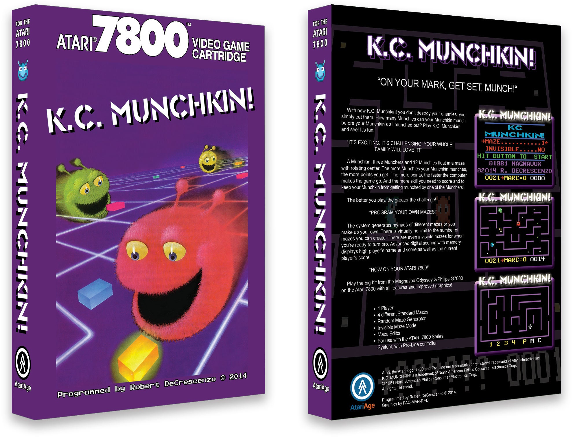 K.C. MUNCHKIN! (box for the Atari 7800 Game) - Etsy