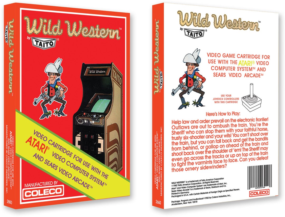 Wild Western (box for the Atari 2600 Game) - Etsy