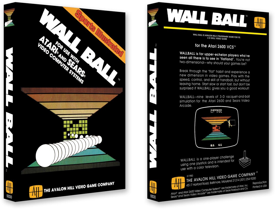 Wall Ball (box for the Atari 2600 Game) - Etsy