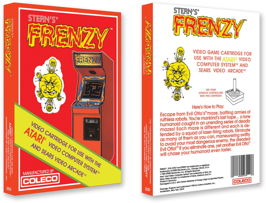 Frenzy (box for the Atari 2600 Game) - Etsy