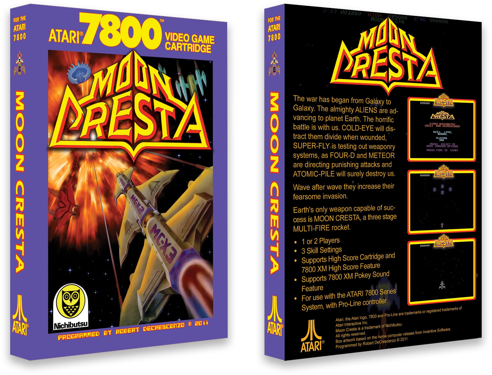 Moon Cresta box for the Atari 7800 Game - Etsy