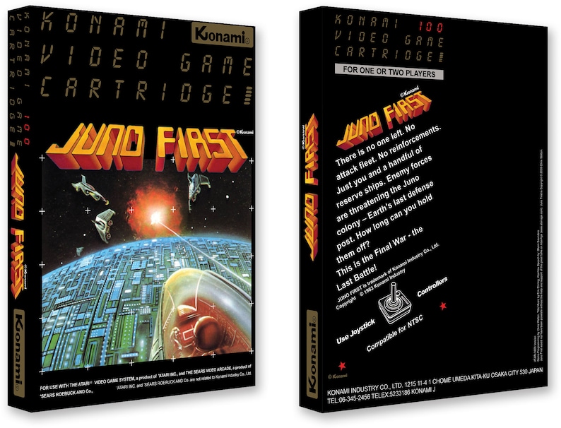 Juno First V2 box for the Atari 2600 Game - Etsy