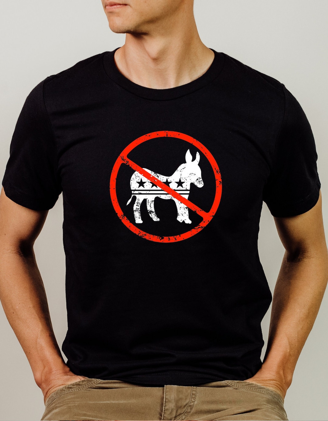 Vintage Anti Democrat Donkey Shirt, Political, Democratic, Liberal ...
