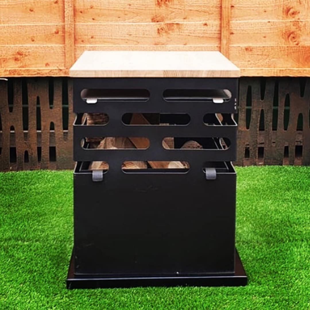 Square Top Fire Pit & Bbq - Etsy