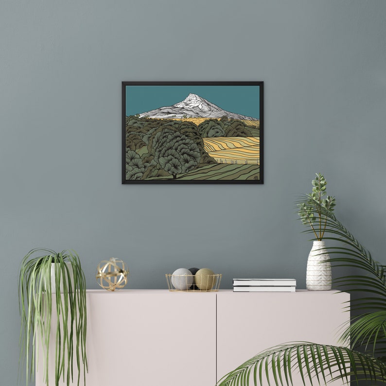 Roseberry Topping Framed Canvas by Welsh Artist Lisa Reeve - Etsy