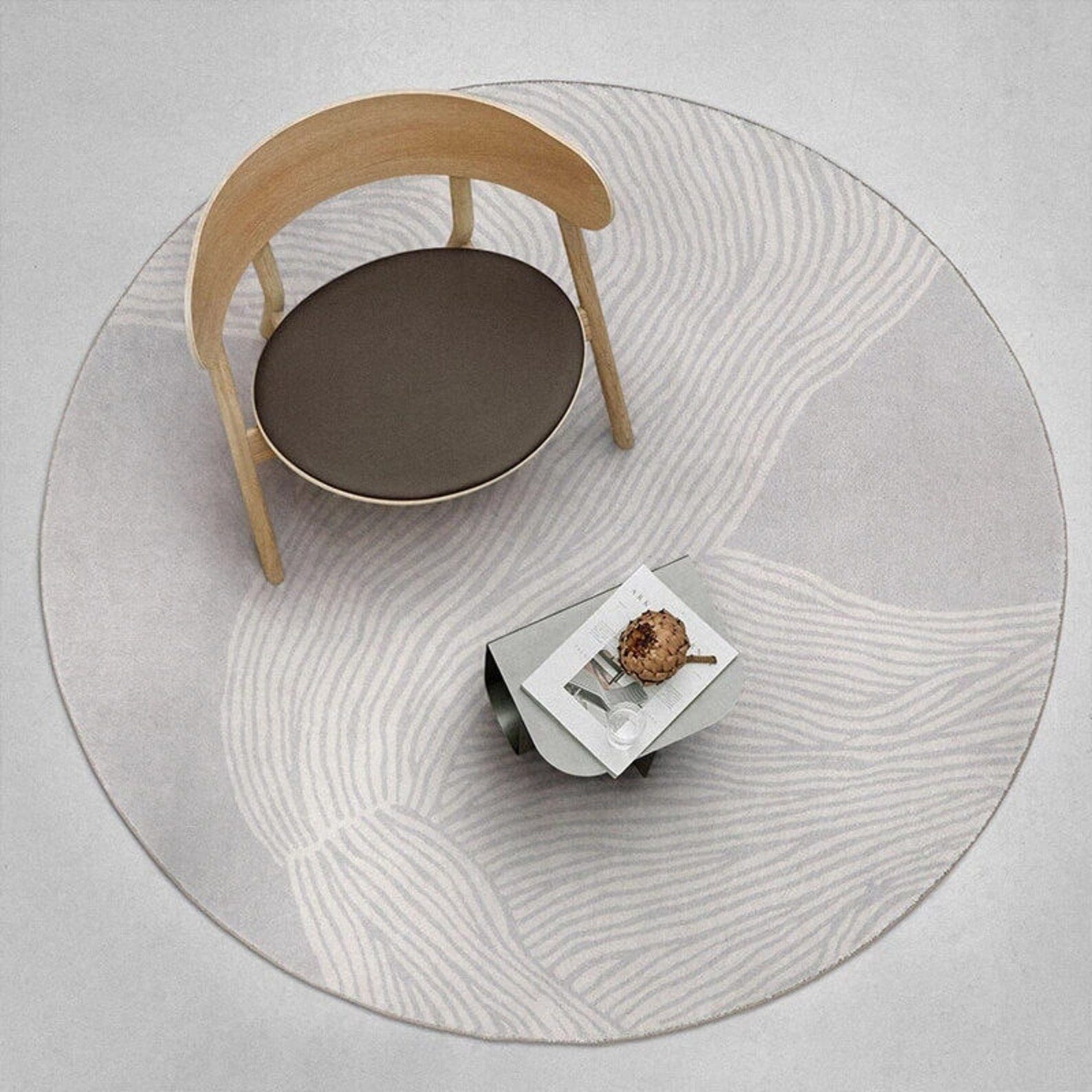 Japanese Style Round Rug soft Rug Abstract Rugs Modern Rug - Etsy