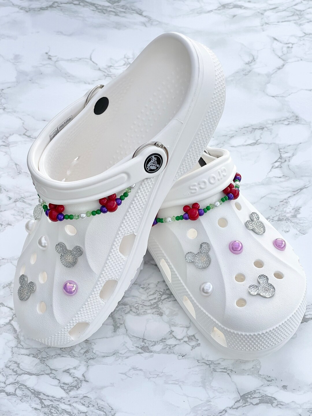 Ariel Little Mermaid Minnie Mickey Mouse Disney Crocs Chain and ...