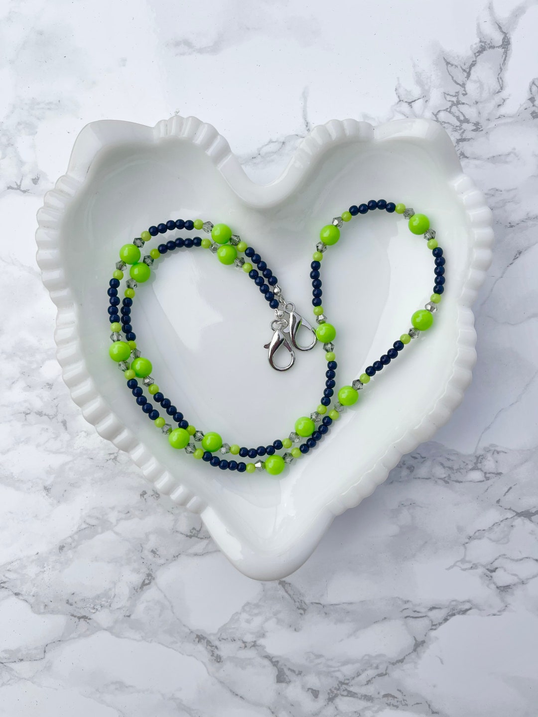 Seattle Seahawks Blue and Green Convertible Mask/glasses Chain Adult or ...