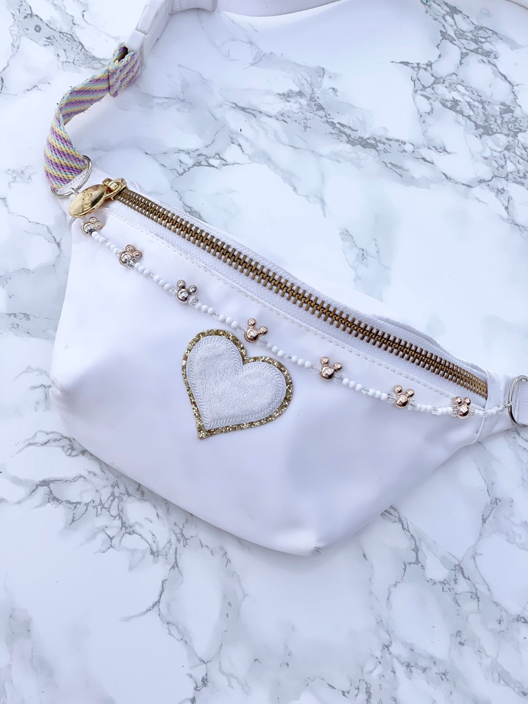 Pale Gold White and Sparkly Disney Beaded Chain for Stoney - Etsy